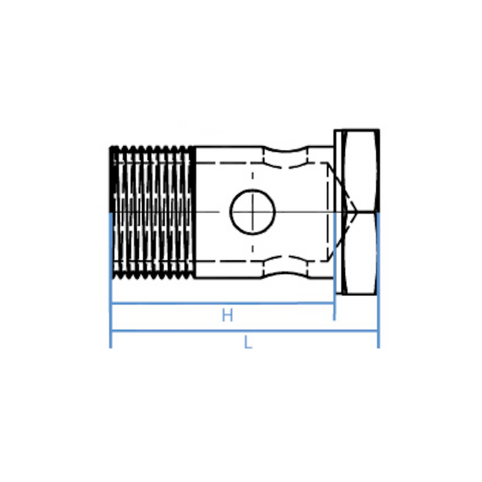 M12X1.5 Metric Banjo Bolt (3068-12-150) — Northeast Hydraulics Inc.