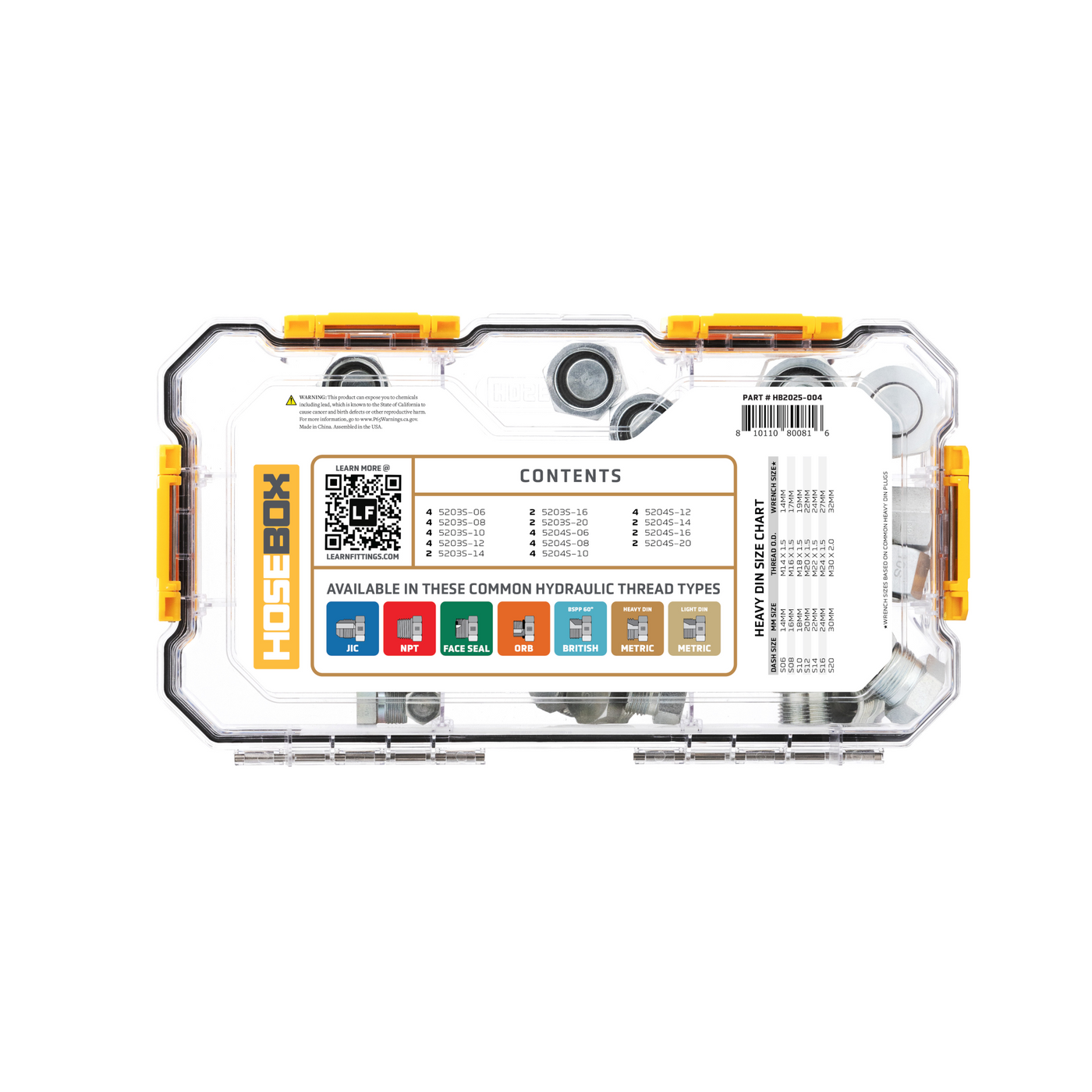 DIN (Heavy) Cap & Plug Kit 36pc - HB2025-004 — Northeast Hydraulics Inc.