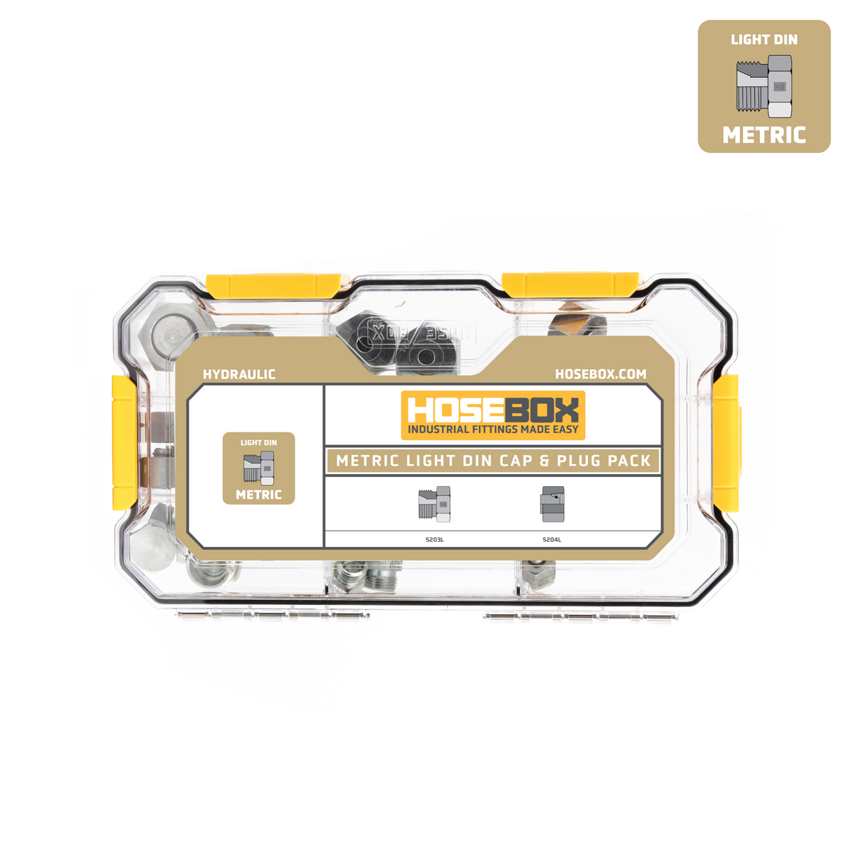 DIN (Light) Cap & Plug Kit 36pc - HB2027-004 — Northeast Hydraulics Inc.