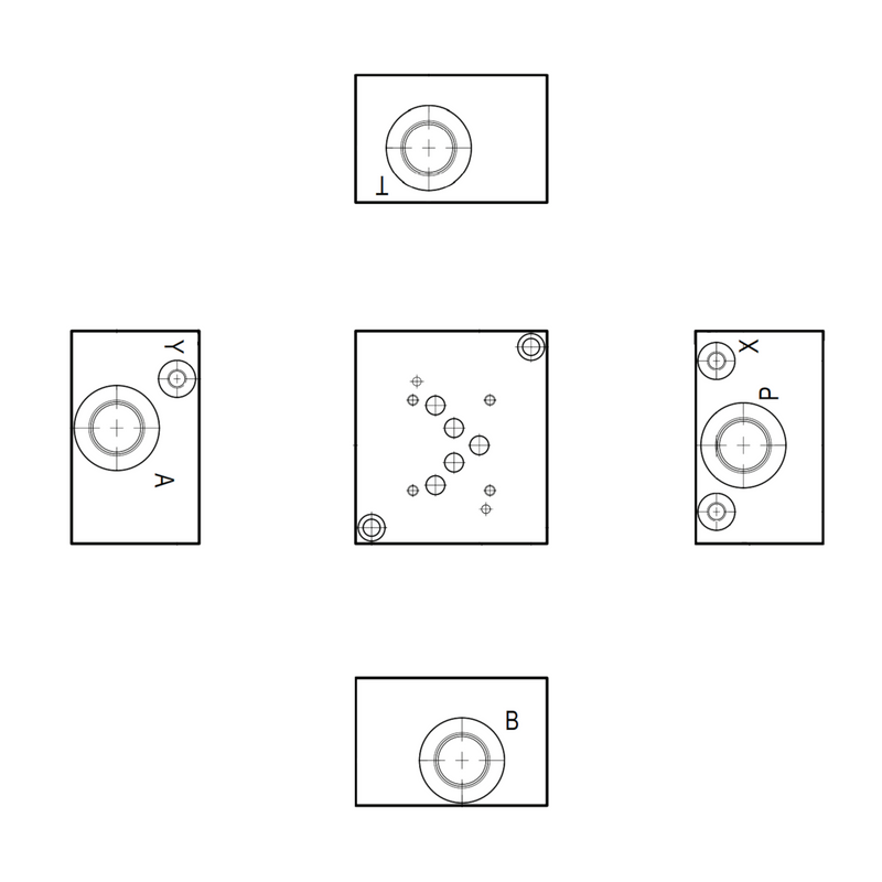 D05 High Flow Side Port Subplate With Pilot Ports (AD05HSPS12S ...