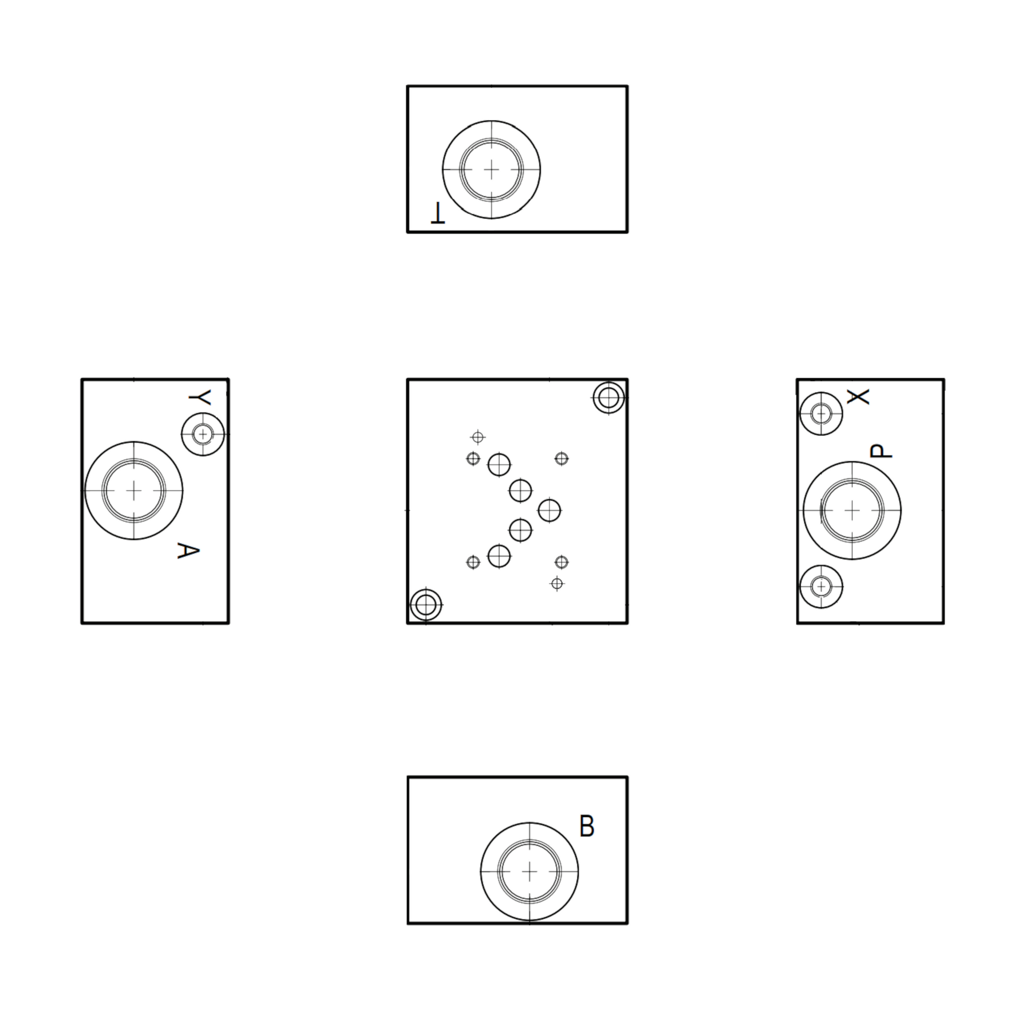 D05 High Flow Side Port Subplate With Pilot Ports (AD05HSPS12S ...